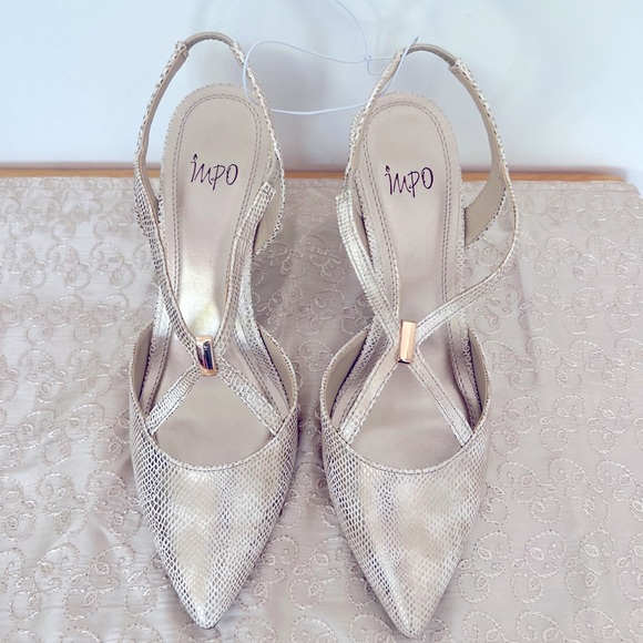 Impo | Shoes | Nwot Womens Impo Gold Size 9 Dress Heels | Poshmark